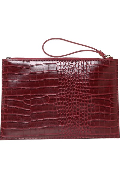 Divarese 5024014-089 Bordo Kadın Clutch