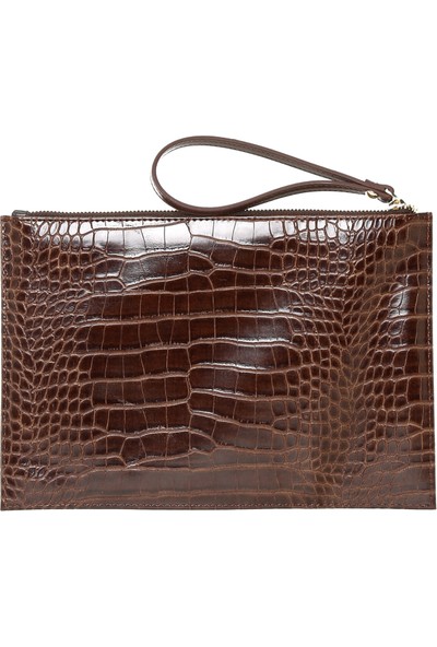 Divarese 5024014-107 Kahverengi Kadın Clutch