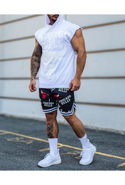 Mosst Chicago Bulls Kapüşonlu Sıfır Kol T-Shirt