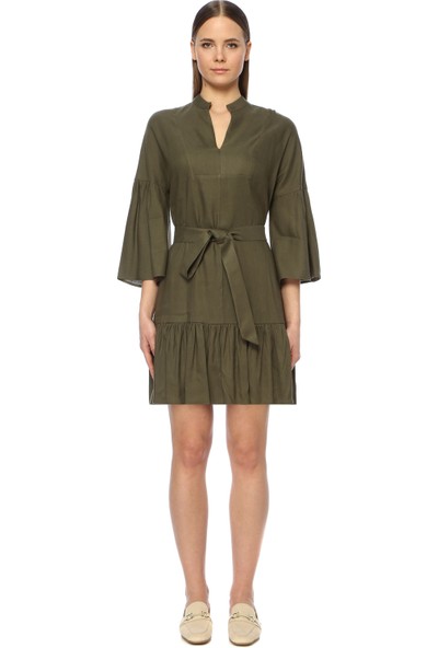 Network Kadın Mini Boy Haki Elbise