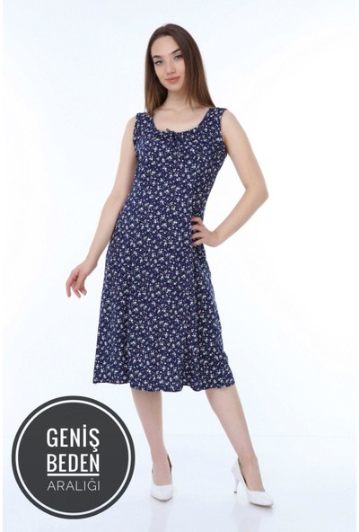 Likapa Kolsuz Büzgülü Yaka Penye Elbise 629PK