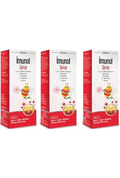 Orzax Imunol Şurup 150 ml 3 Kutu Ocean - Orzax Orzax Imunol Şurup 150 ml 3 Kutu Ocean - Orzax