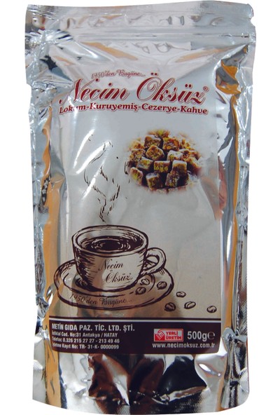 Necim Öksüz Antakya Kahvesi Orta Kavrulmuş 500 gr Necim Öksüz Antakya Kahvesi Orta Kavrulmuş 500 gr