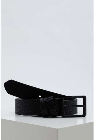 DeFacto Erkek Desenli Suni Deri Jean Kemeri M4106AZNS