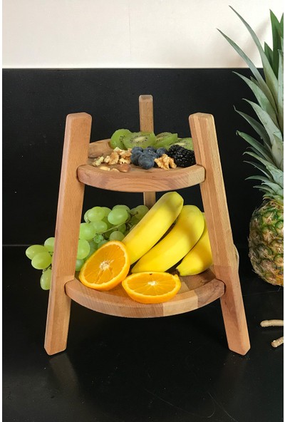 Zembu Iki Katlı Ahşap Meyvelik