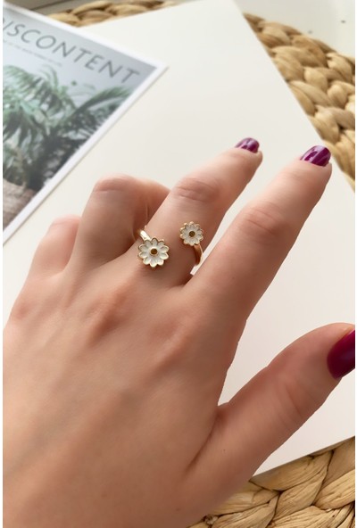 ÇLK Accessories Ayarlanabilir Papatya Yüzük TRYÜZÜK1104 Y32003