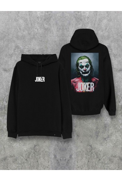 Darkia Joker Film Ön Arka Baskılı Kapşonlu Yazılı Tasarım Hoodie