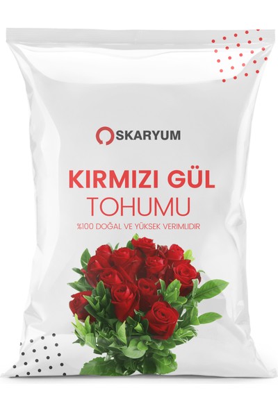 Oskaryum Kırmızı Gül Tohumu