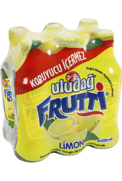 Uludağ Limon Aromalı Maden Suyu 6 x 200 ml Uludağ Limon Aromalı Maden Suyu 6 x 200 ml