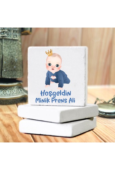 Grafilli Design Kişiye Özel Hoşgeldin Minik Prens Baskılı Taş Magnet (10 Adet) Grafilli Design Kişiye Özel Hoşgeldin Minik Prens Baskılı Taş Magnet (10 Adet)