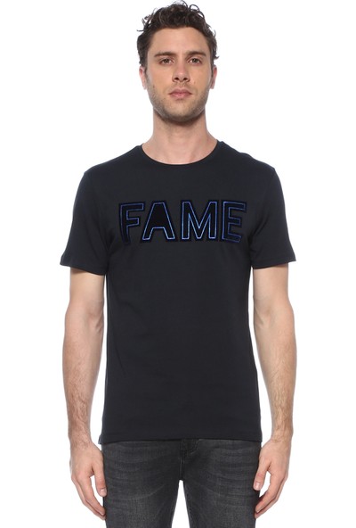 Network Erkek Slim Fit Lacivert Tshirt