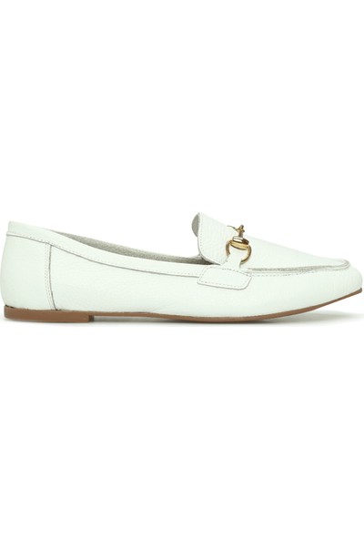 Divarese 5024227-035 Beyaz Kadın Loafer