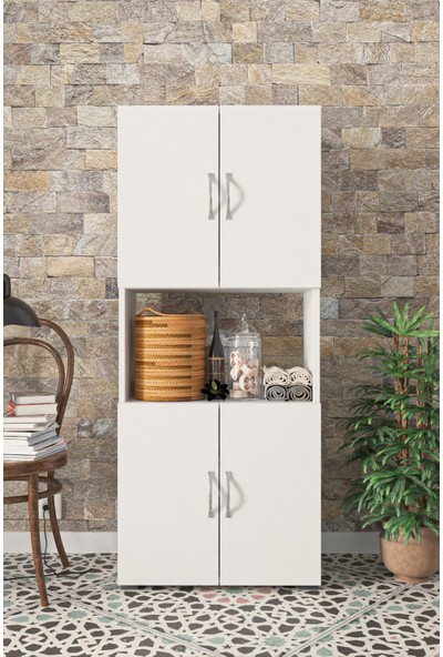 Kzy Orta Bölmeli Çok Amaçlı Dolap