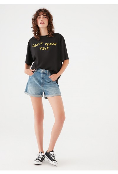 Mavi Clara Gold Beyaz Jean Şort