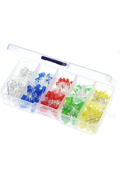 Motorobit 3mm ve 5mm Kutulu LED Seti - 200 Adet