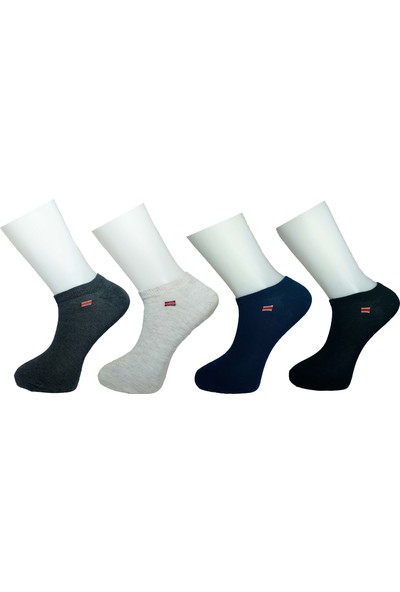 Lara Çorap 24'lü 4 Renk Erkek Spor Patik Çorap (40-46)