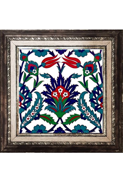 Armada Çini 20 x 20 cm Ac 19 Laleli Desen Osmanlı Çini Seramik Pano Armada Çini 20 x 20 cm Ac 19 Laleli Desen Osmanlı Çini Seramik Pano