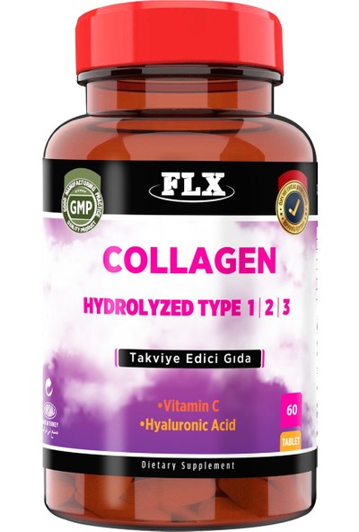 FLX Collagen Tip-1 Tip-2 Tip-3 Hyoluronic Asit Vitamin C 60 Tablet FLX Collagen Tip-1 Tip-2 Tip-3 Hyoluronic Asit Vitamin C 60 Tablet