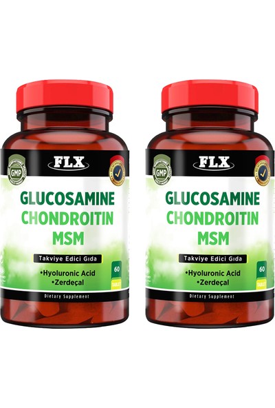 FLX Glucosamine Chondroitin Msm Hyoluronic Asit Zerdeçal 2 Kutu 60 Tablet FLX Glucosamine Chondroitin Msm Hyoluronic Asit Zerdeçal 2 Kutu 60 Tablet