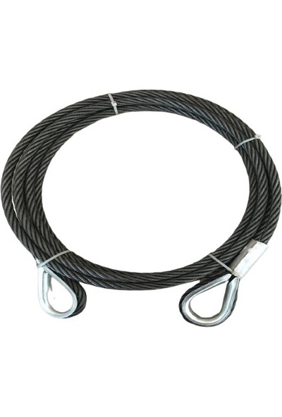 Lidersan Çelik 12 mm Kalınlıkta 10 m Çift Taraf Halkalı 12 Tona Kadar Çekebilen Çelik Çekme Halatı Lidersan Çelik 12 mm Kalınlıkta 10 m Çift Taraf Halkalı 12 Tona Kadar Çekebilen Çelik Çekme Halatı