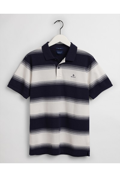 Gant Erkek Çizgili Lacivert Polo 2012069.409