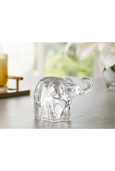 English Home Elephant Biblo 11.5X5.5X12.5CM Şeffaf English Home Elephant Biblo 11.5X5.5X12.5CM Şeffaf