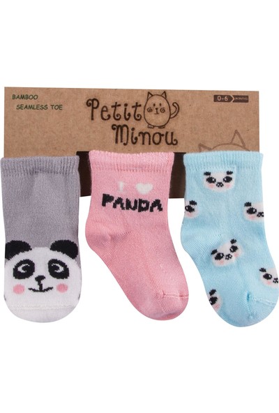 Step 3lü I Love Panda Soket Çorap 2110 Karışık Renkli Step 3lü I Love Panda Soket Çorap 2110 Karışık Renkli
