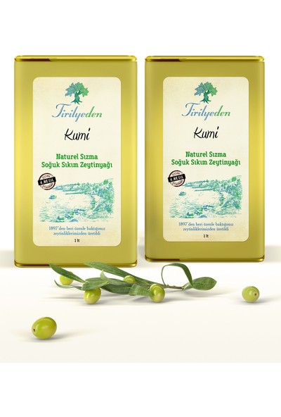 Tirilyeden Soğuk Sıkım Naturel Sızma Zeytinyağı Teneke 1lt 2'li Tirilyeden Soğuk Sıkım Naturel Sızma Zeytinyağı Teneke 1lt 2'li