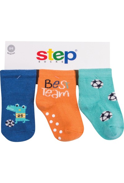 Step 3lü Altıbaskılı Best Team Soket Çorap 10146 Karışık Renkli