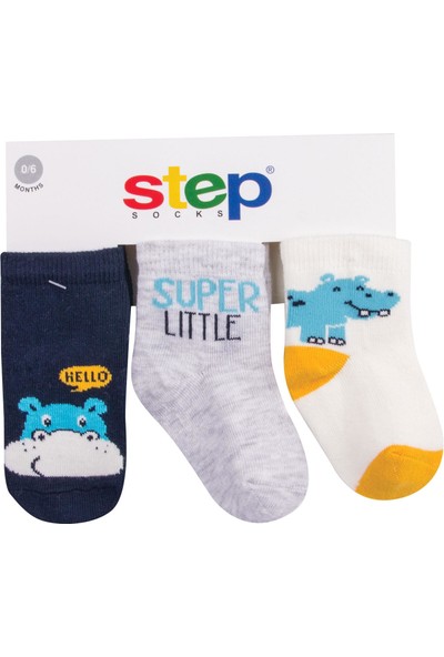Step 3lü Süper Little Soket Çorap 10142 Karışık Renkli