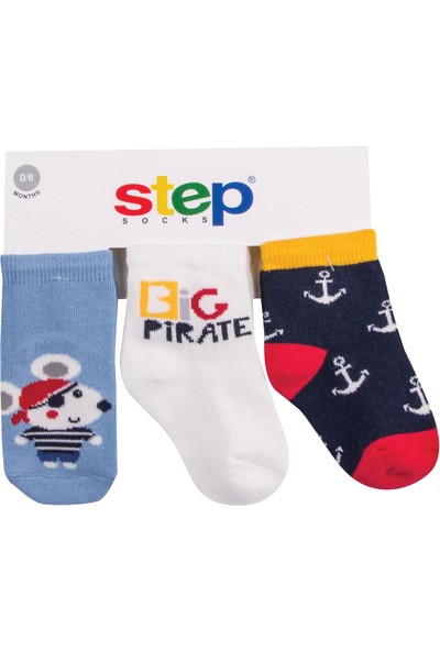 Step 3lü Big Pirate Soket Çorap 10156 Karışık Renkli