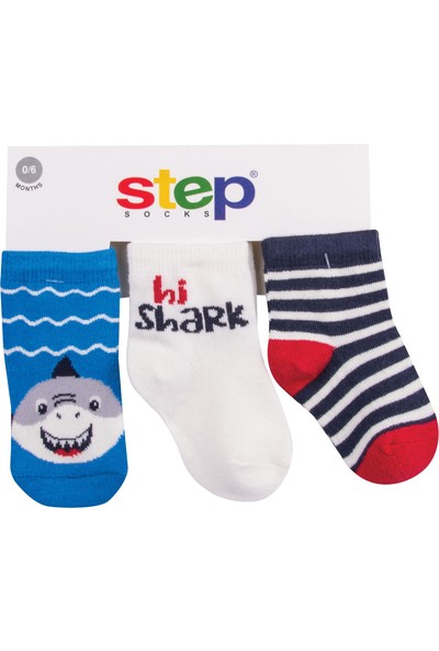 Step 3lü Hı Shark Soket Çorap 10157 Karışık Renkli
