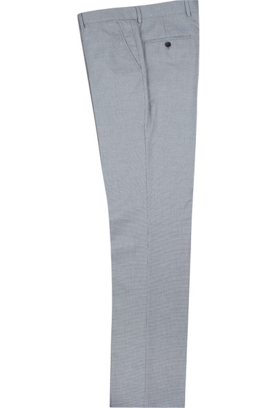 İmza Bordo Kazayağı Desen Slim Fit Pantolon