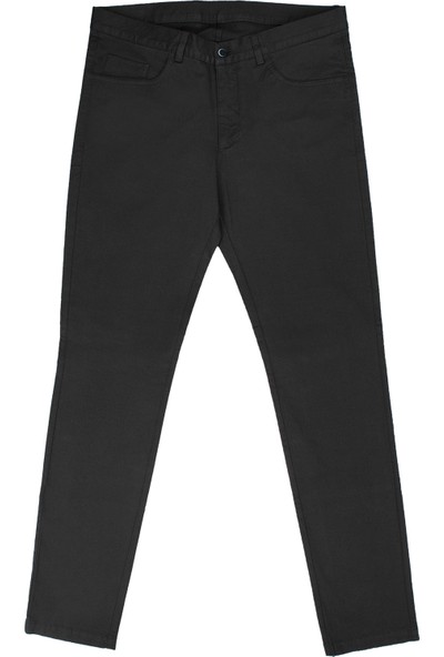 İmza Siyah Düz Desen Slim Fit Pantolon