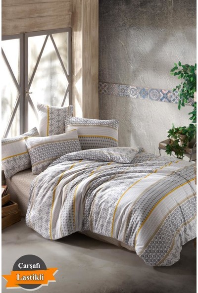 Lady Moda %100 Pamuk Çarşafı Lastikli Çift Kişilik Nevresim Takımı Ethnic Lady Moda %100 Pamuk Çarşafı Lastikli Çift Kişilik Nevresim Takımı Ethnic