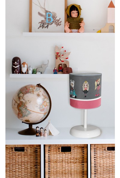 Bebişim Halı Bebişim Bİ131 Sevimli Kız Çocuk Odası Abajur