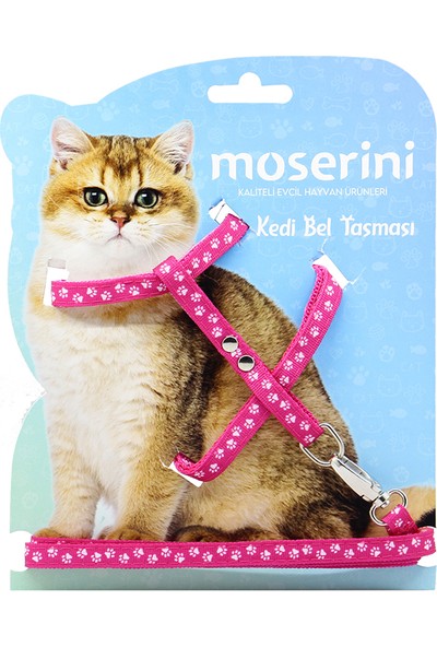 Moserini Kedi Göğüs Tasması, Pati Desenli, Boyun ve Göğüs Kısmı Ayarlanabilir Kedi Gezdirme Seti-Pembe Moserini Kedi Göğüs Tasması, Pati Desenli, Boyun ve Göğüs Kısmı Ayarlanabilir Kedi Gezdirme Seti-Pembe