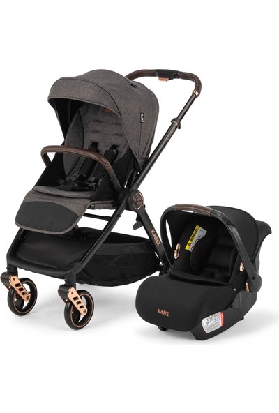 Kanz X-Go Plus Rose Gold Travel Sistem Bebek Arabası Gri