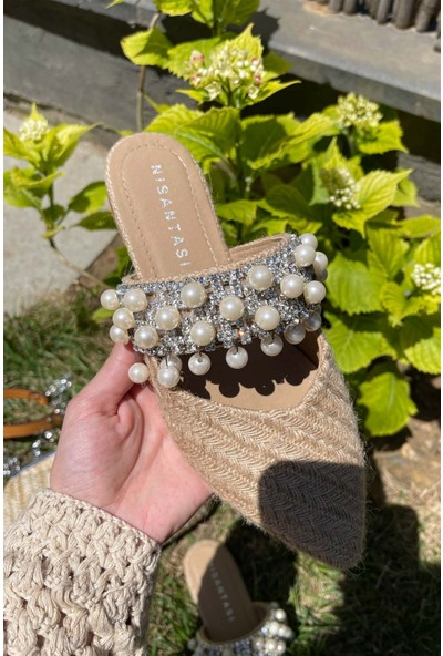 Nişantaşı Shoes Fomax Hasır Incili Kadın Terlik