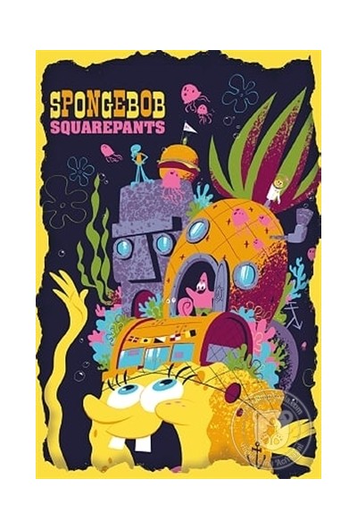 Melisa Poster Sünger Bob 2 Ahşap Poster