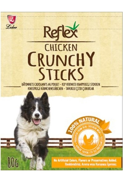 Reflex Crunchy Sticks Tavuklu Çıtır Köpek Ödül Çubukları 80 gr Reflex Crunchy Sticks Tavuklu Çıtır Köpek Ödül Çubukları 80 gr