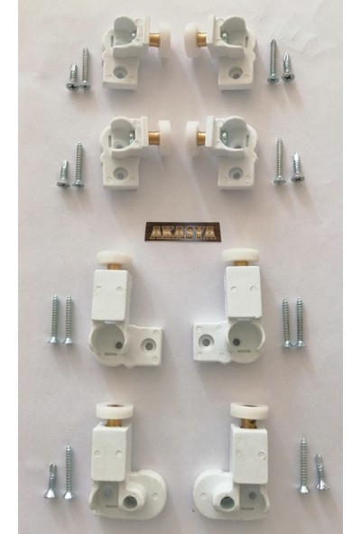 Akasya Duşakabin Teker Seti 1 Sabit 2 Çalışır Bella Serisi 8'li Akasya Duşakabin Teker Seti 1 Sabit 2 Çalışır Bella Serisi 8'li