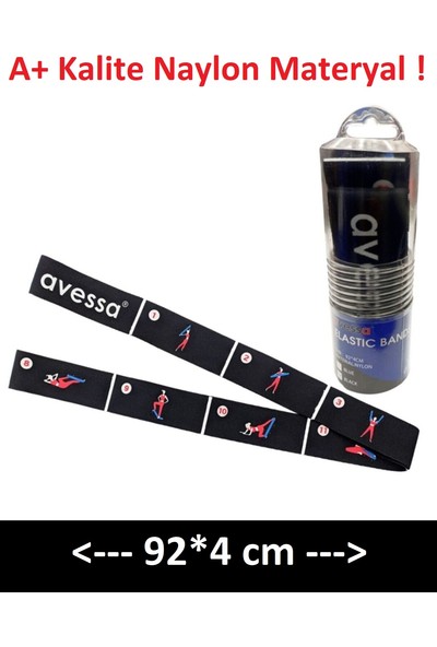 Avessa Elastik Yoga ve Esneme Bandı Tüp Ambalajlı Aerobik Pilates Lastiği