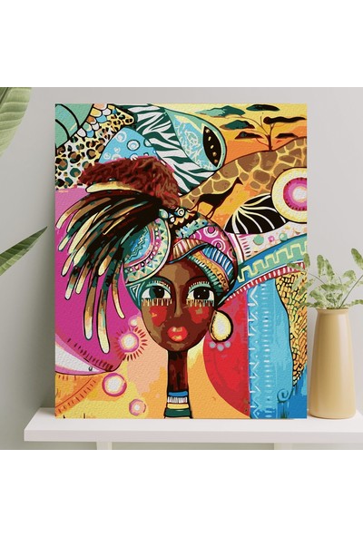 Palmiye Hobi Sanat Sayılarla Boyama Tuval Seti 40 x 50 cm - Karnaval