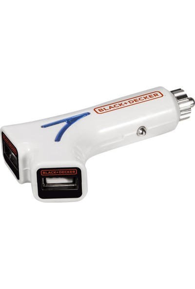 Black&decker PIUSB2BE 3.1 Amper Çift Çıkışlı USB Araç Şarj Cihazı