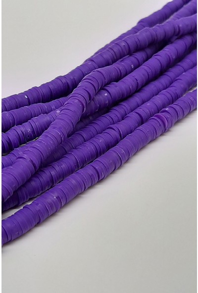 Hayalperest Boncuk Desenli Mor Fimo Hamur Boncuk 6mm Hayalperest Boncuk Desenli Mor Fimo Hamur Boncuk 6mm