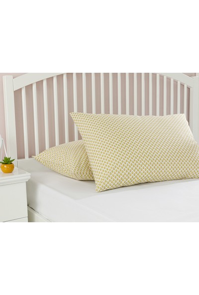 English Home Petit Florets Pamuklu 2'li Yastık Kılıfı 50X70 cm Kivi Yeşili