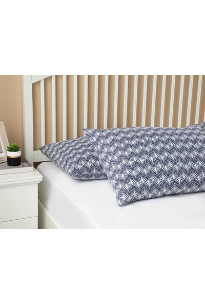 English Home Palm Shadow Pamuklu 2'li Yastık Kılıfı 50X70 cm Lacivert English Home Palm Shadow Pamuklu 2'li Yastık Kılıfı 50X70 cm Lacivert