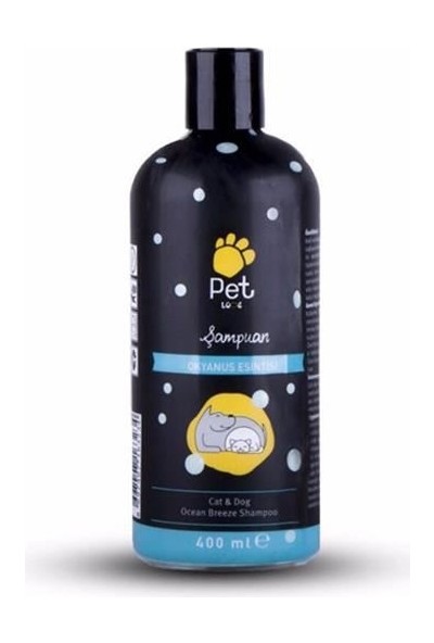 Pet Love Okyanus Esintisi Özlü Kedi Köpek Şampuanı 400 ml Mavi