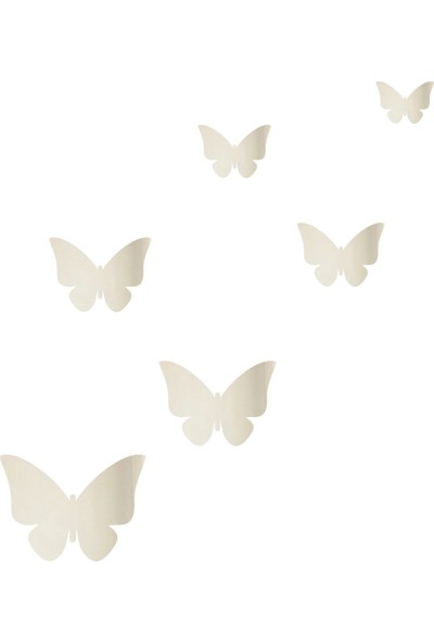 Leyan Dekoratif Duvar Süsü Kelebek Model Gümüş / Gold Ayna Pleksi Leyan Dekoratif Duvar Süsü Kelebek Model Gümüş / Gold Ayna Pleksi